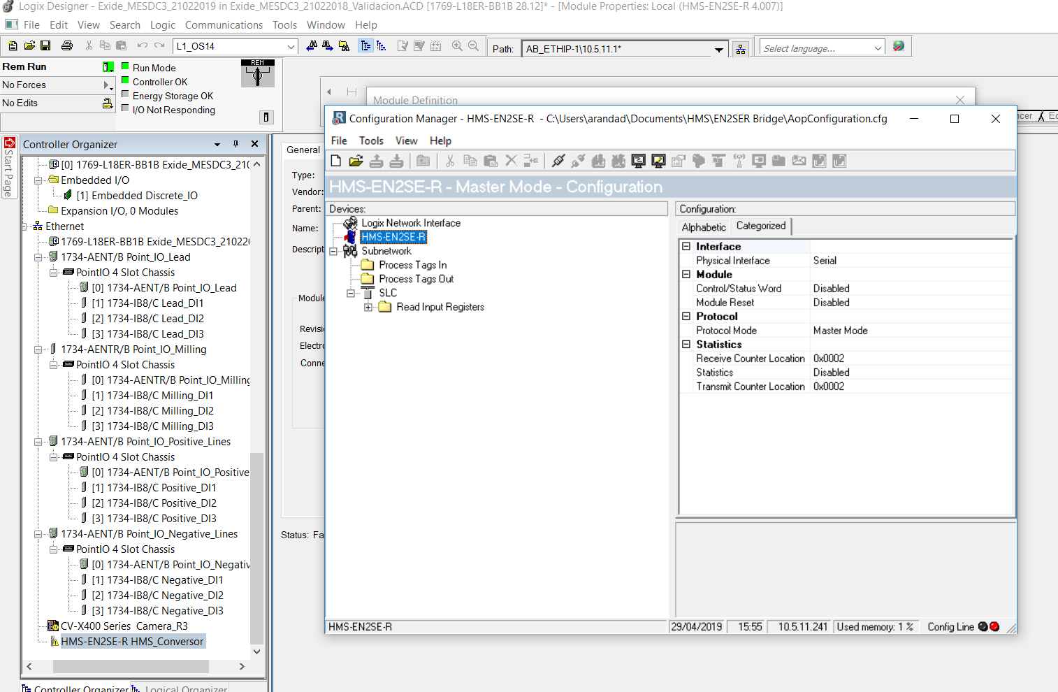SLC 5/03 with the kepserverEX - Anybus Gateways - hms.how